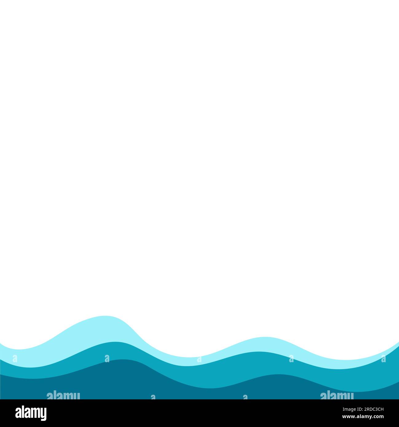 Corner frame water design elements isolate. Waves frame vector Stock ...