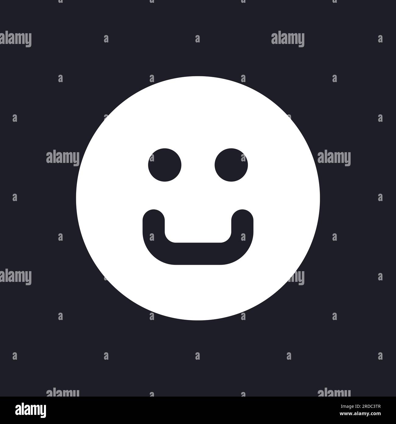 Emoticon dark mode glyph ui icon Stock Vector Image & Art - Alamy