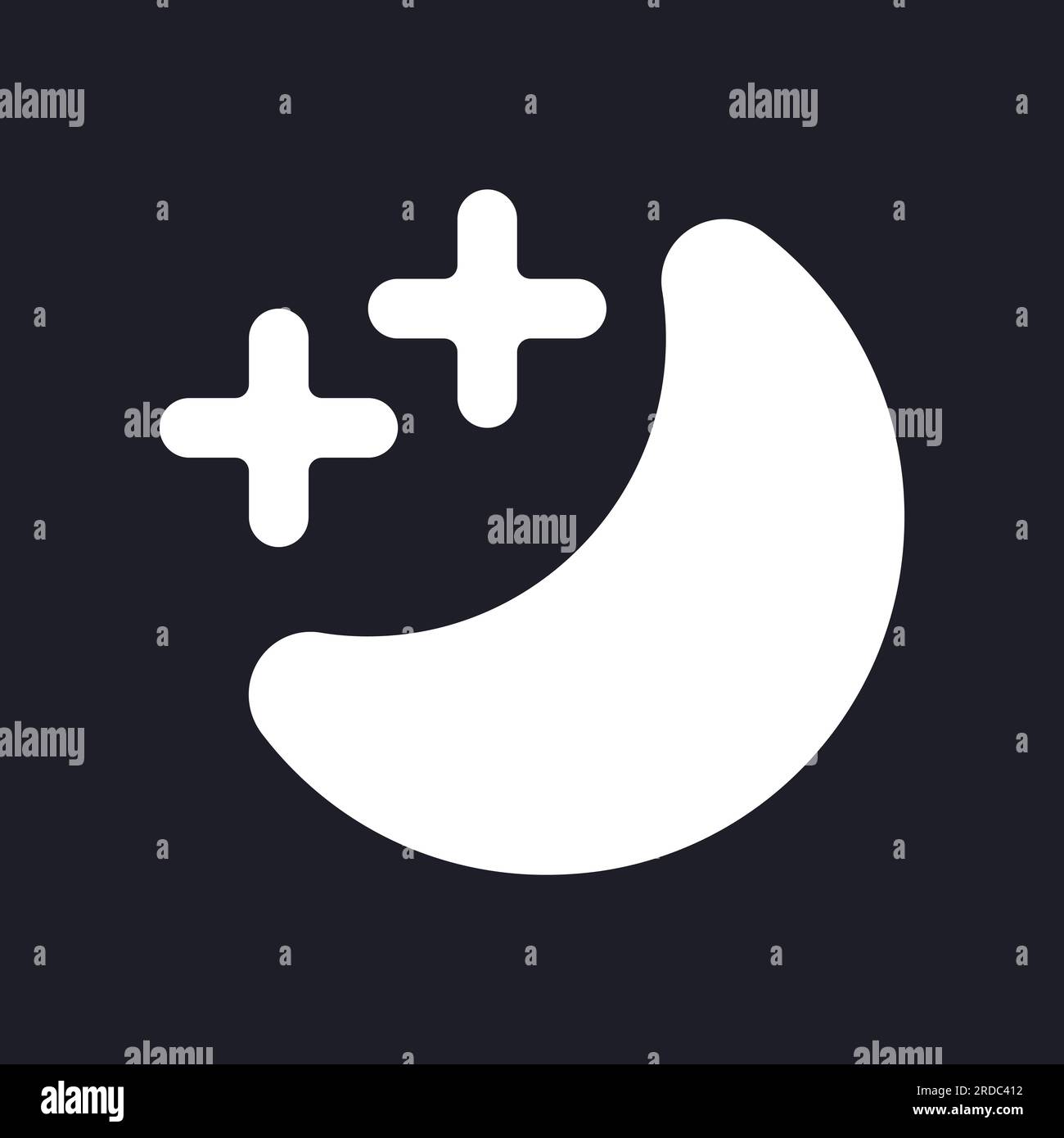 Sleep mode dark mode glyph ui icon Stock Vector Image & Art - Alamy