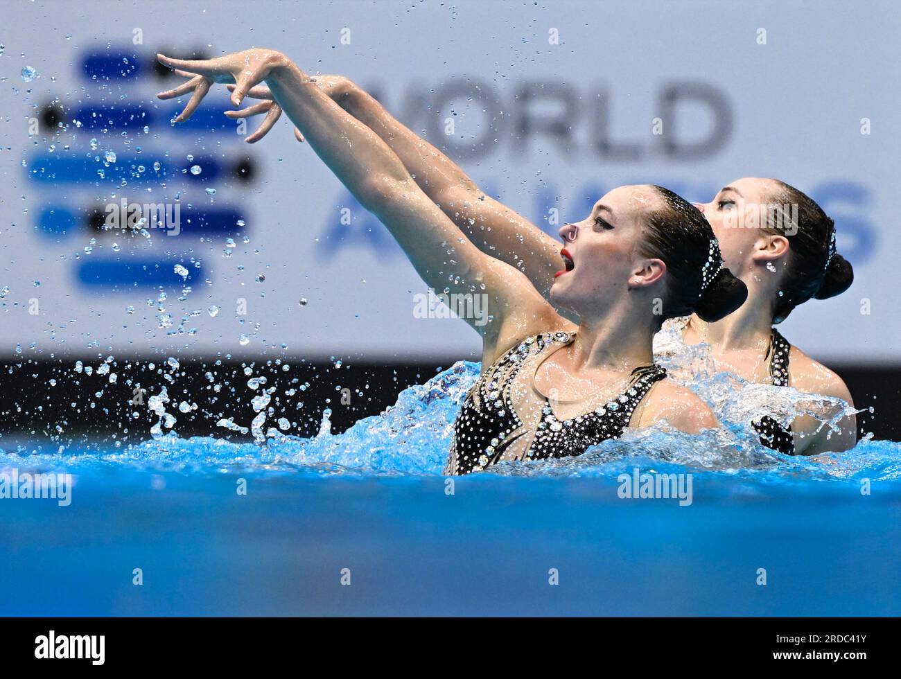 Fukuoka, Japan. 20th July, 2023. Maryna Aleksiiva/Vladyslava Aleksiiva ...