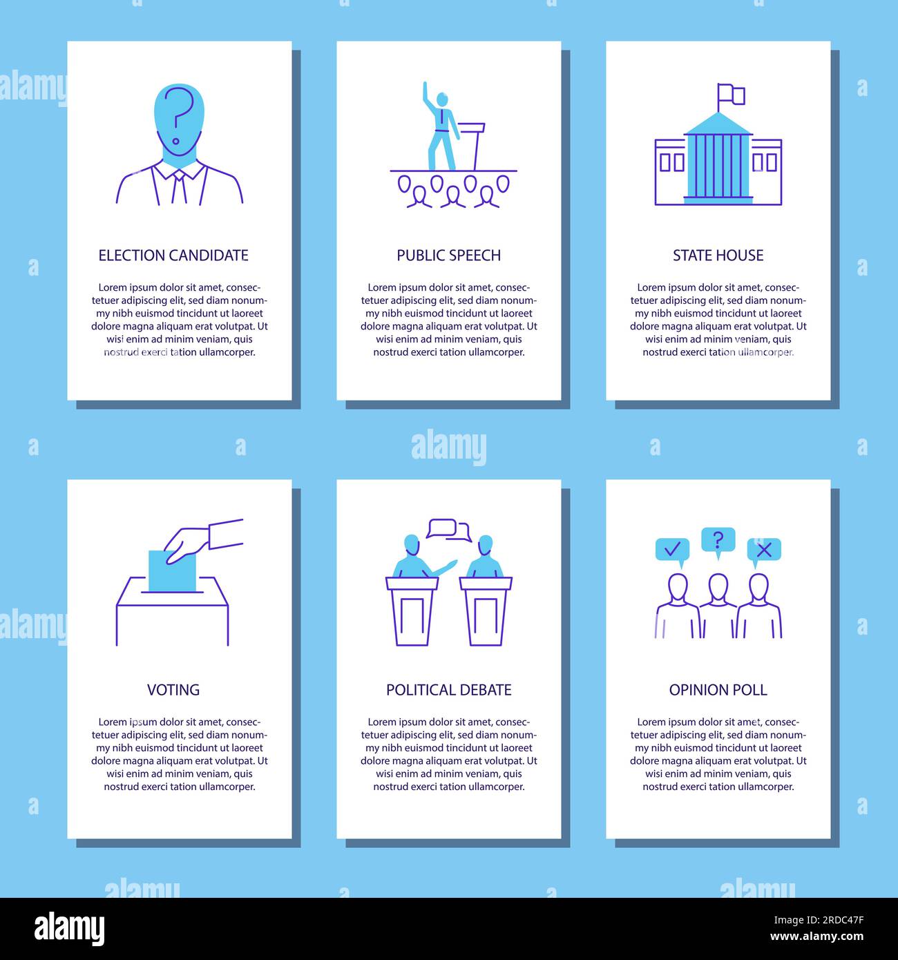 Political voting and elections banner template with place for text ...