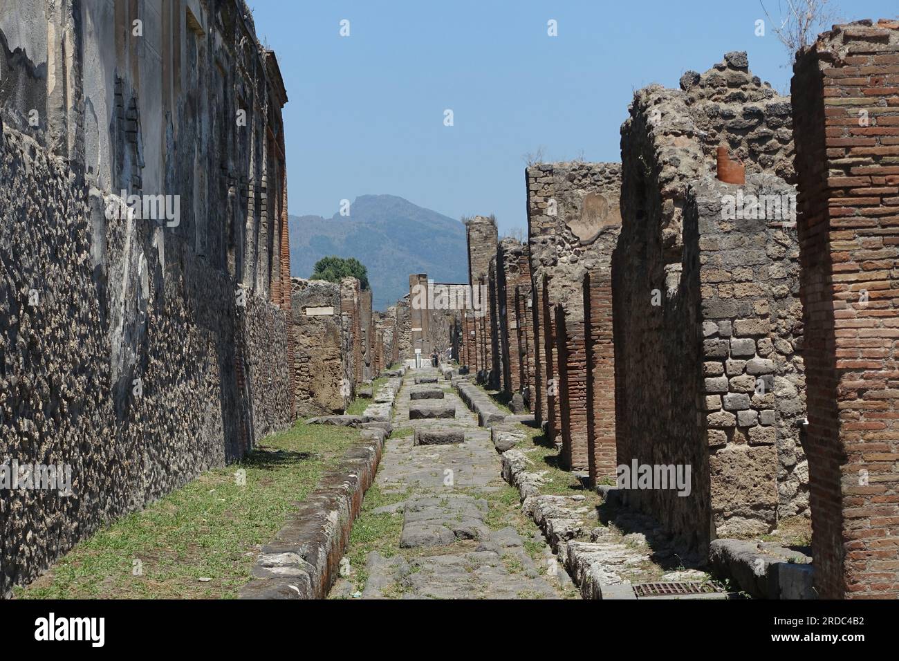 Pompey, Italy, ruins after excavation under ash after volcanic eruption ...