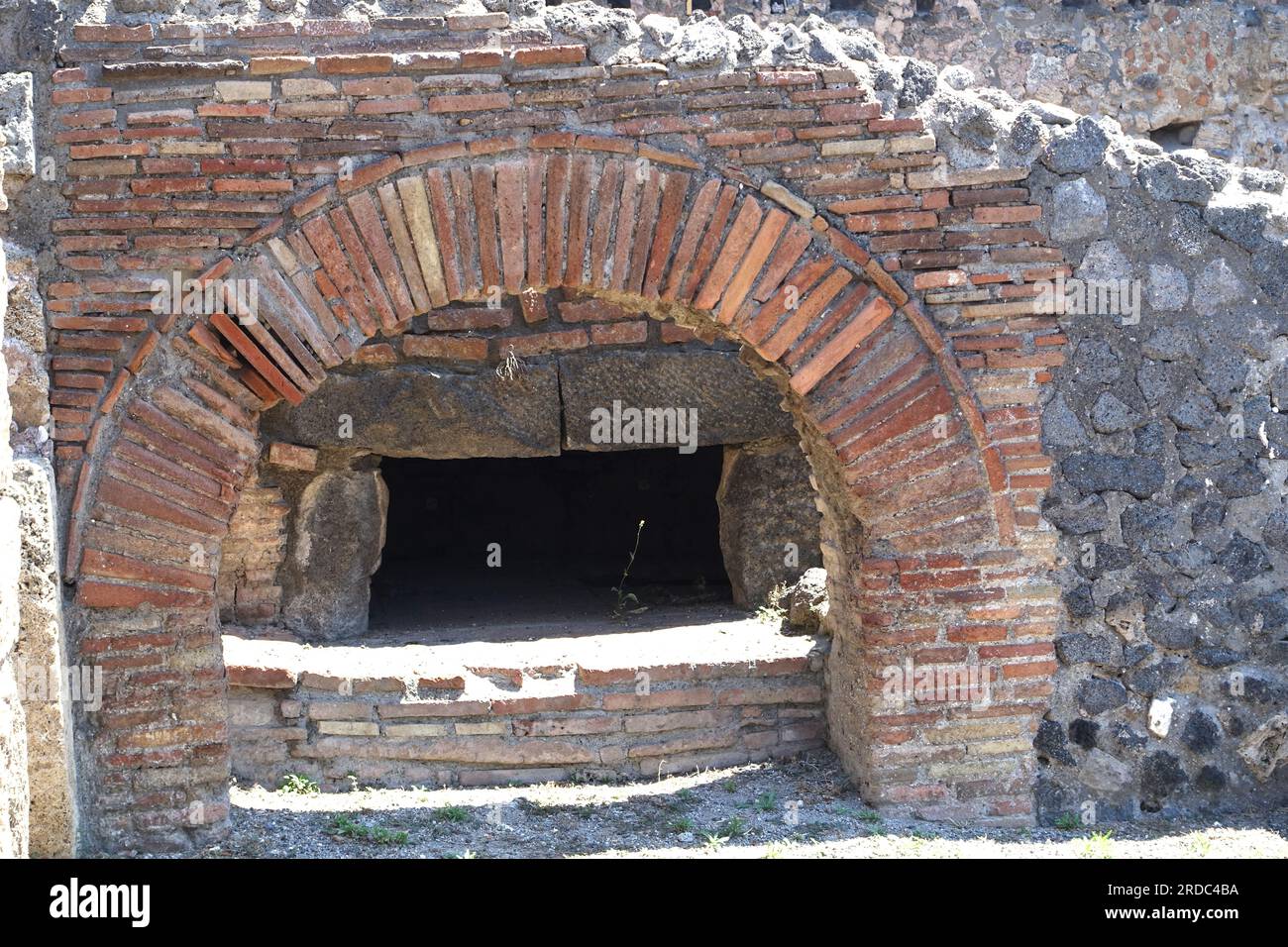 Pompey, Italy, ruins after excavation under ash after volcanic eruption ...