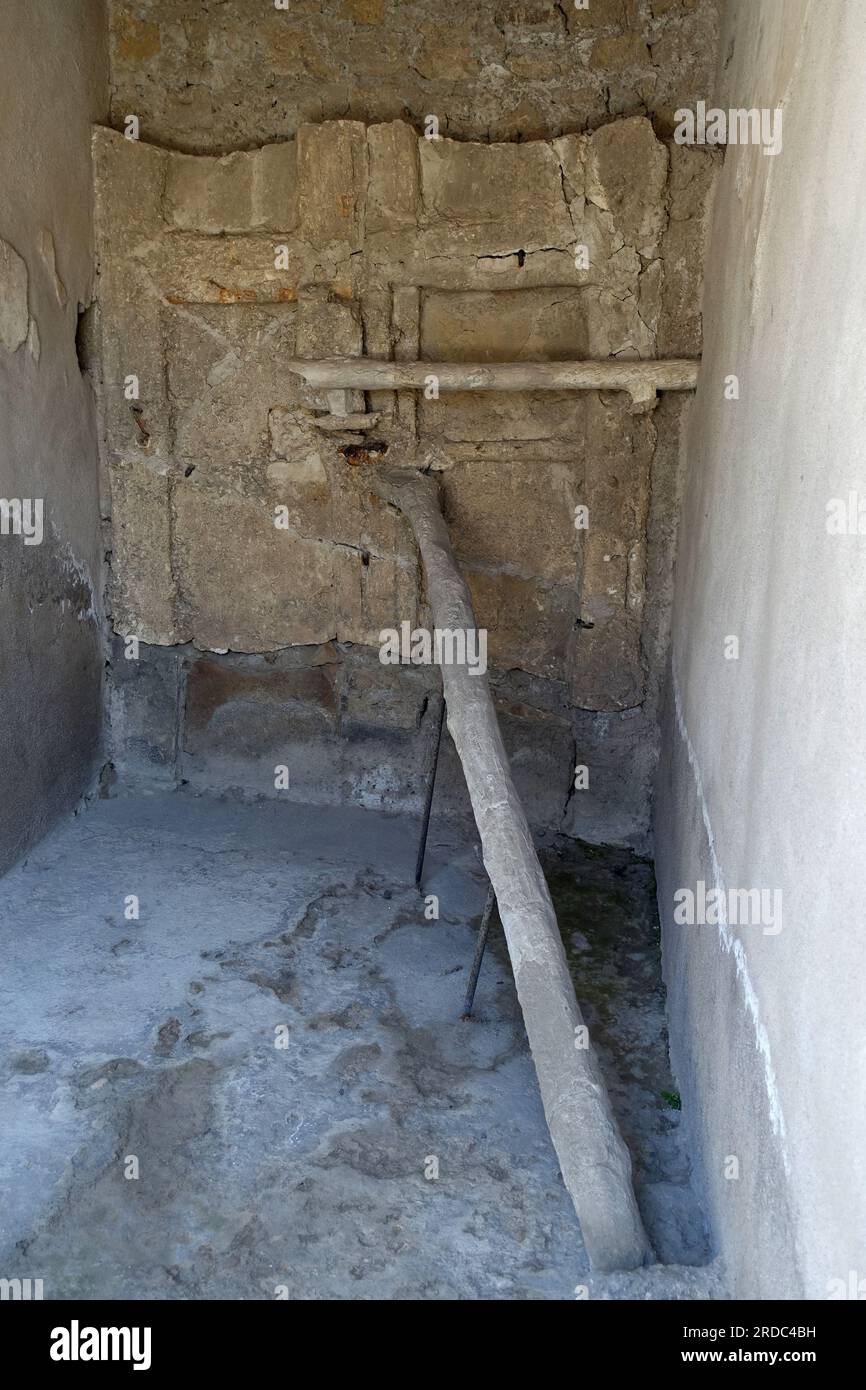 Pompey, Italy, ruins after excavation under ash after volcanic eruption ...