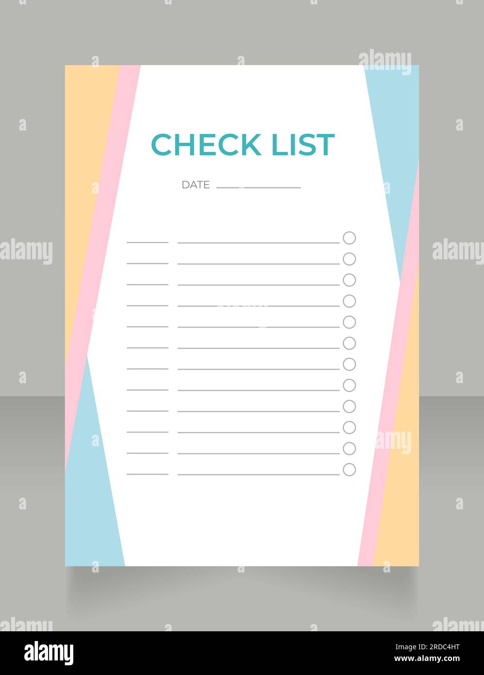 Newborn baby checklist worksheet design template Stock Vector Image ...