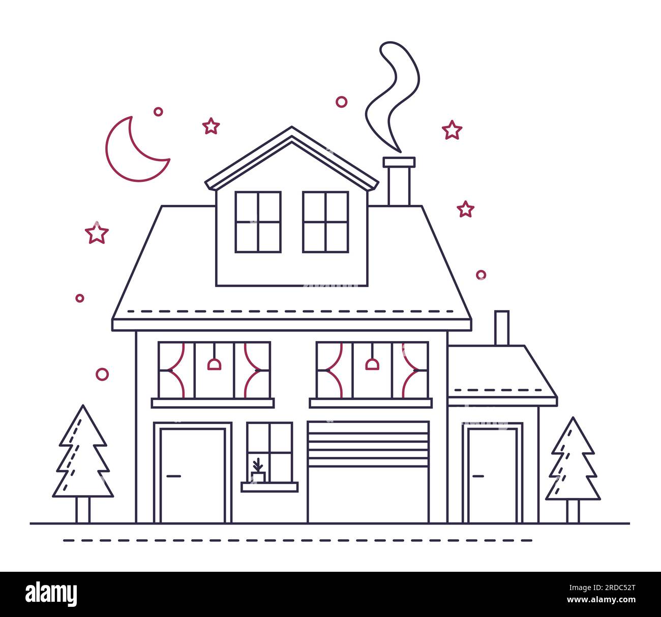 Gable window sky Stock Vector Images - Alamy