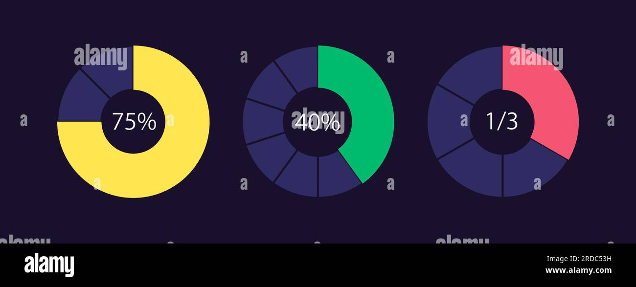 Social media poll results circle infographic design template set for ...