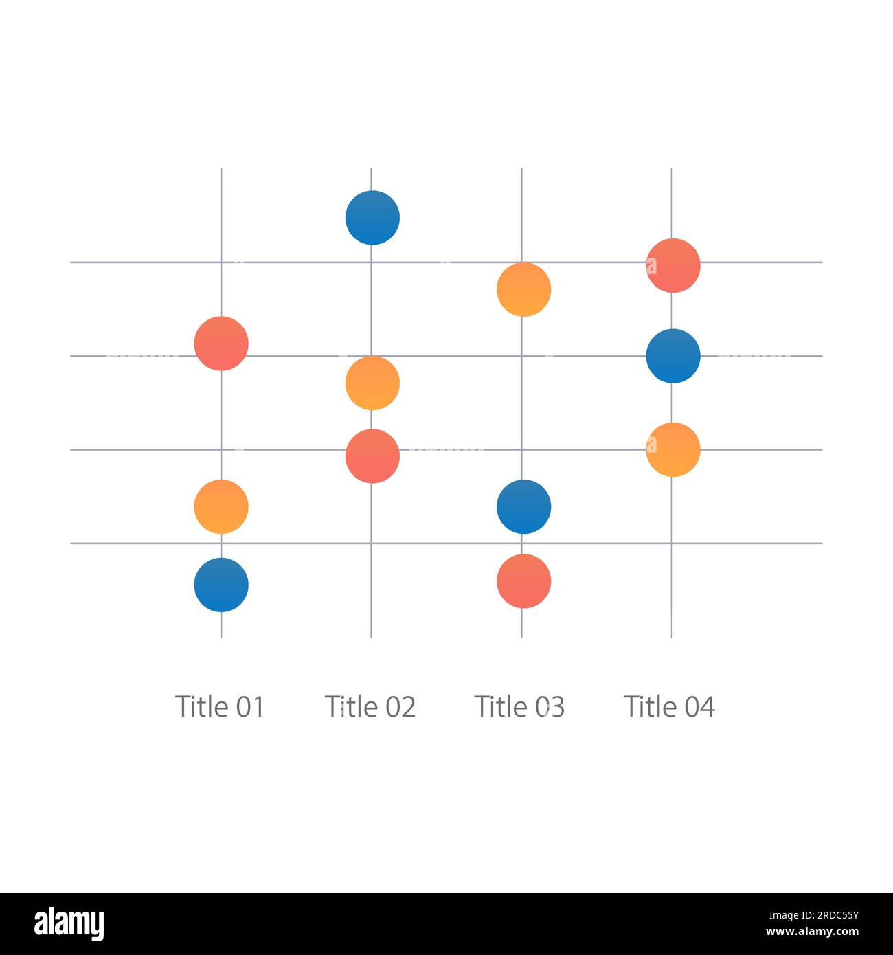 Company budgeting report infographic dot chart design template Stock ...