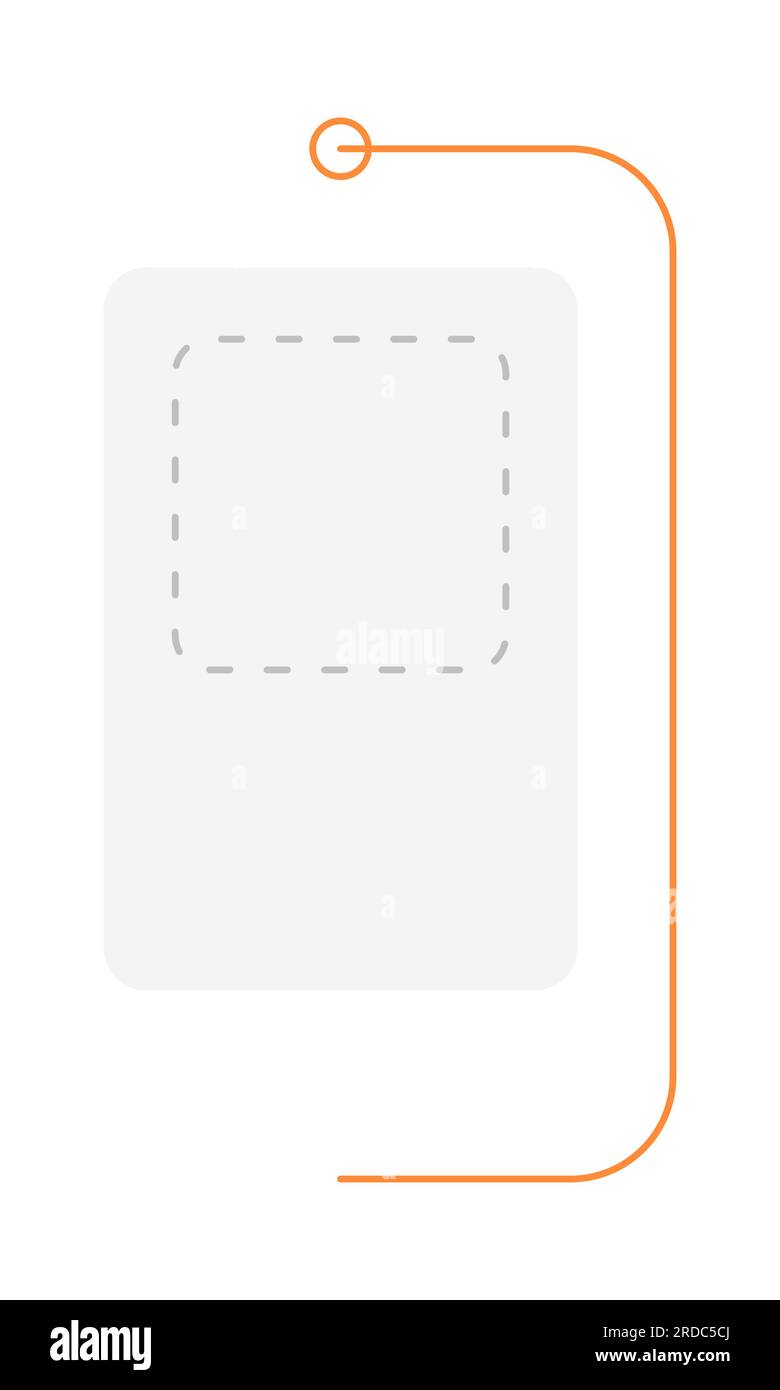 Minimalistic gray rectangle shape with dotted square vector design ...