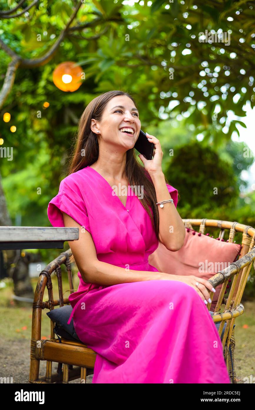 Portrait of 33 years old russian business woman without make up talking ...