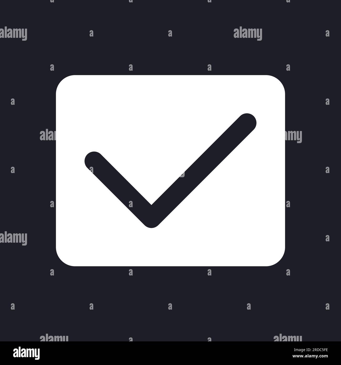 Checkmark dark mode glyph ui icon Stock Vector Image & Art - Alamy