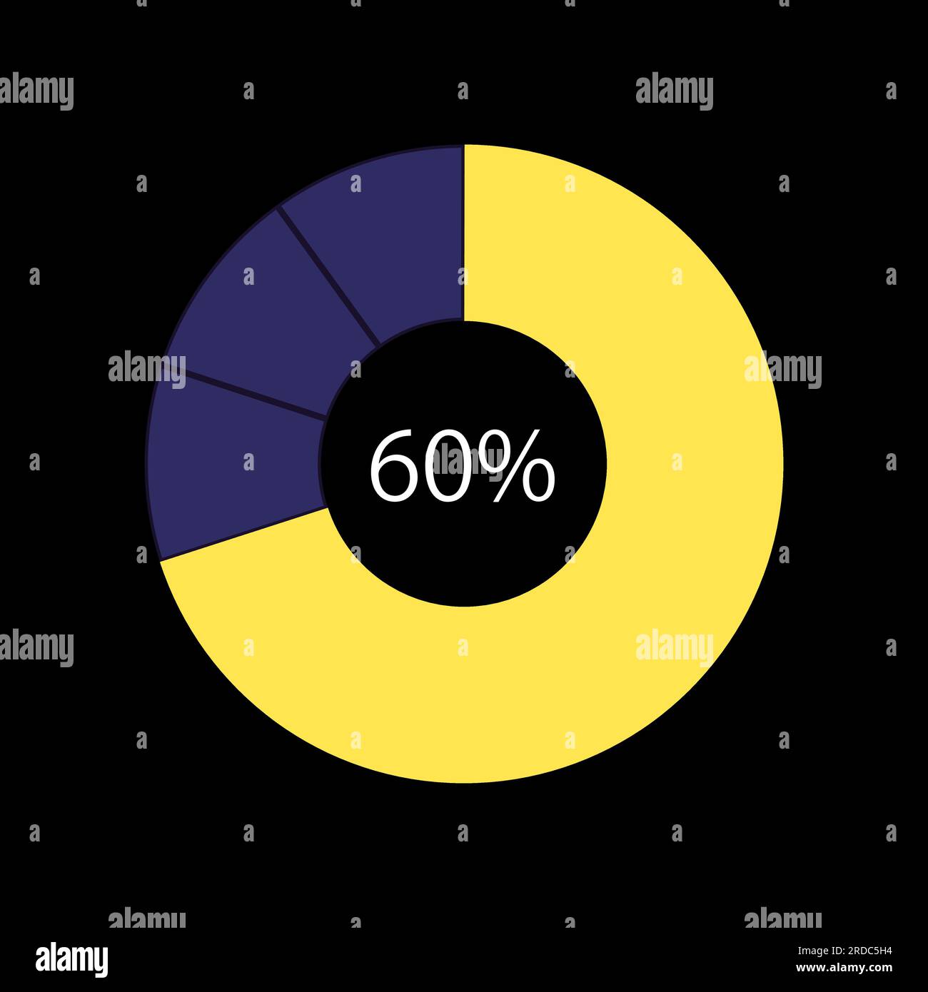 Performance assessment circle infographic design template for dark ...