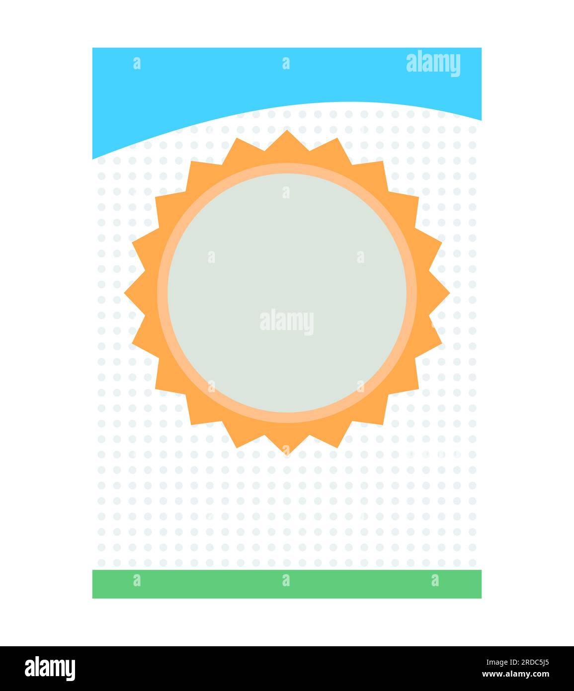 Poster with blank sun shape with dotted background brochure element ...
