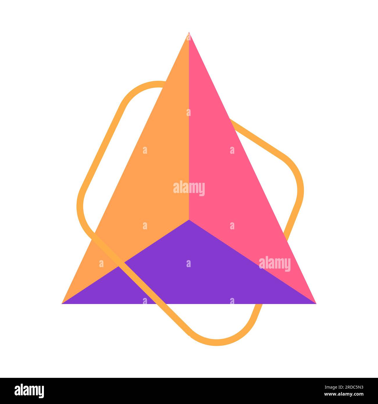 Line style pyramid 3d print Cut Out Stock Images & Pictures - Alamy