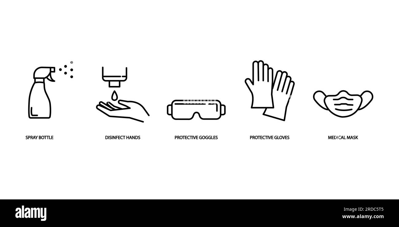 Coronavirus Covid 19 pandemic banner. Quality elements tips preventive ...