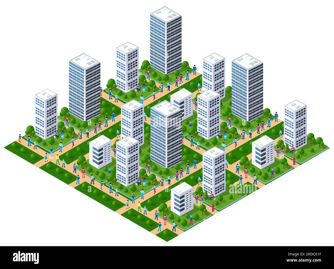 The city lifestyle scene on urban themes with houses, cars, people ...