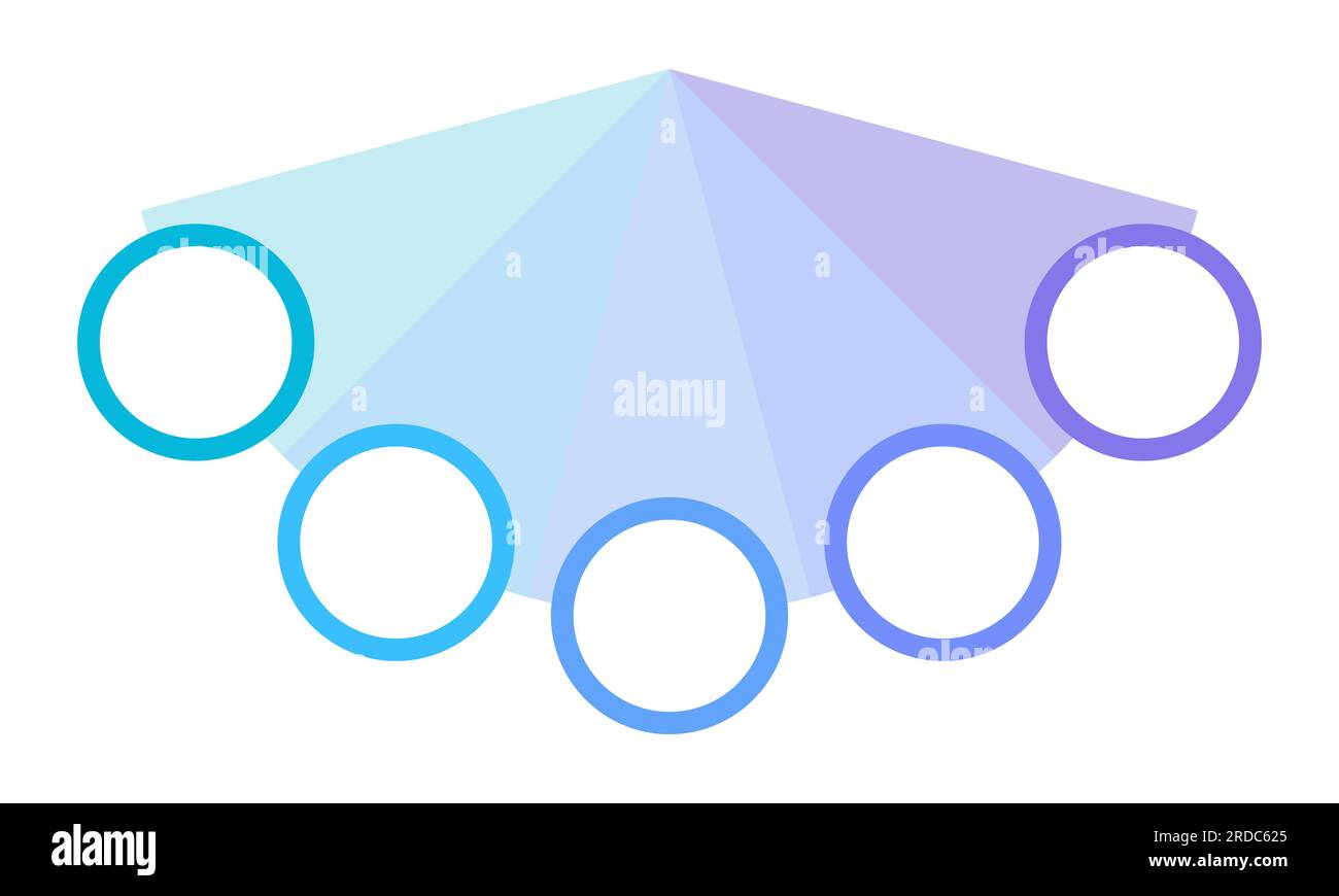 Blue spectrum gradient with circles infographic chart design template ...