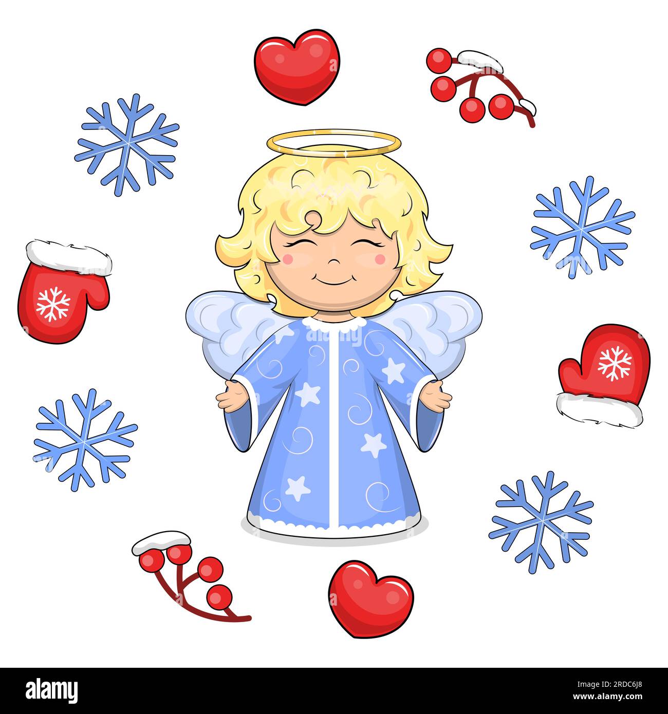 Cute christmas angel in Cut Out Stock Images & Pictures - Alamy