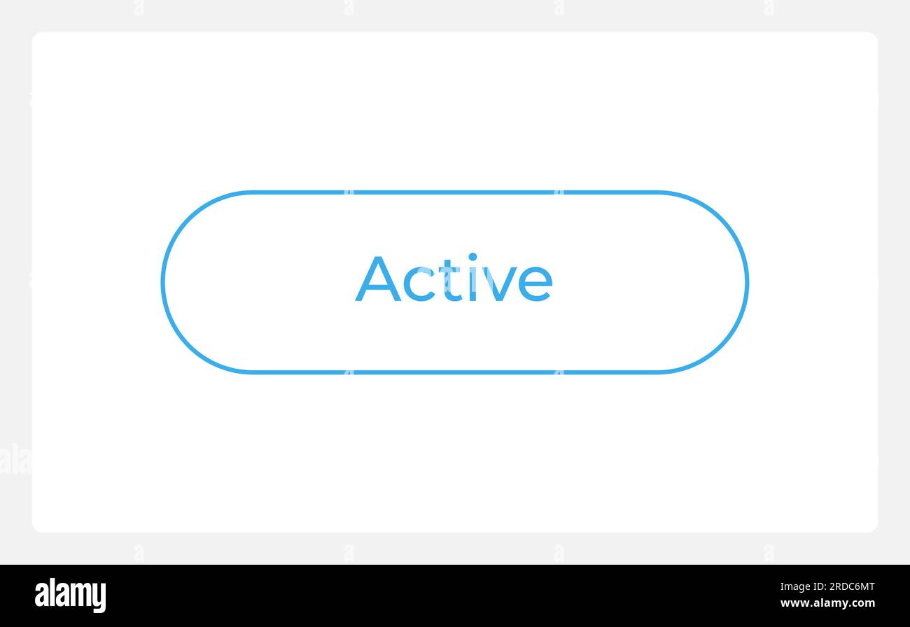 Active Button State Ui Element Template Stock Vector Image And Art Alamy