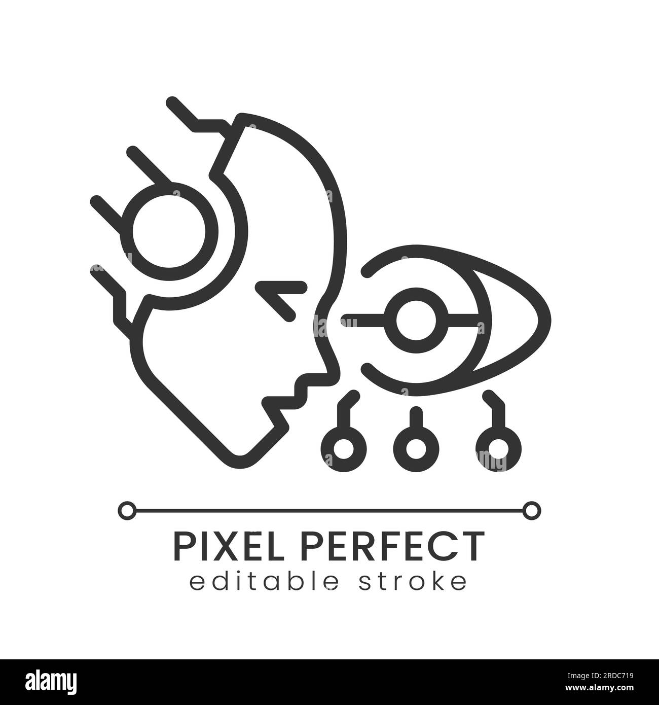 AI see pixel perfect linear icon Stock Vector Image & Art - Alamy