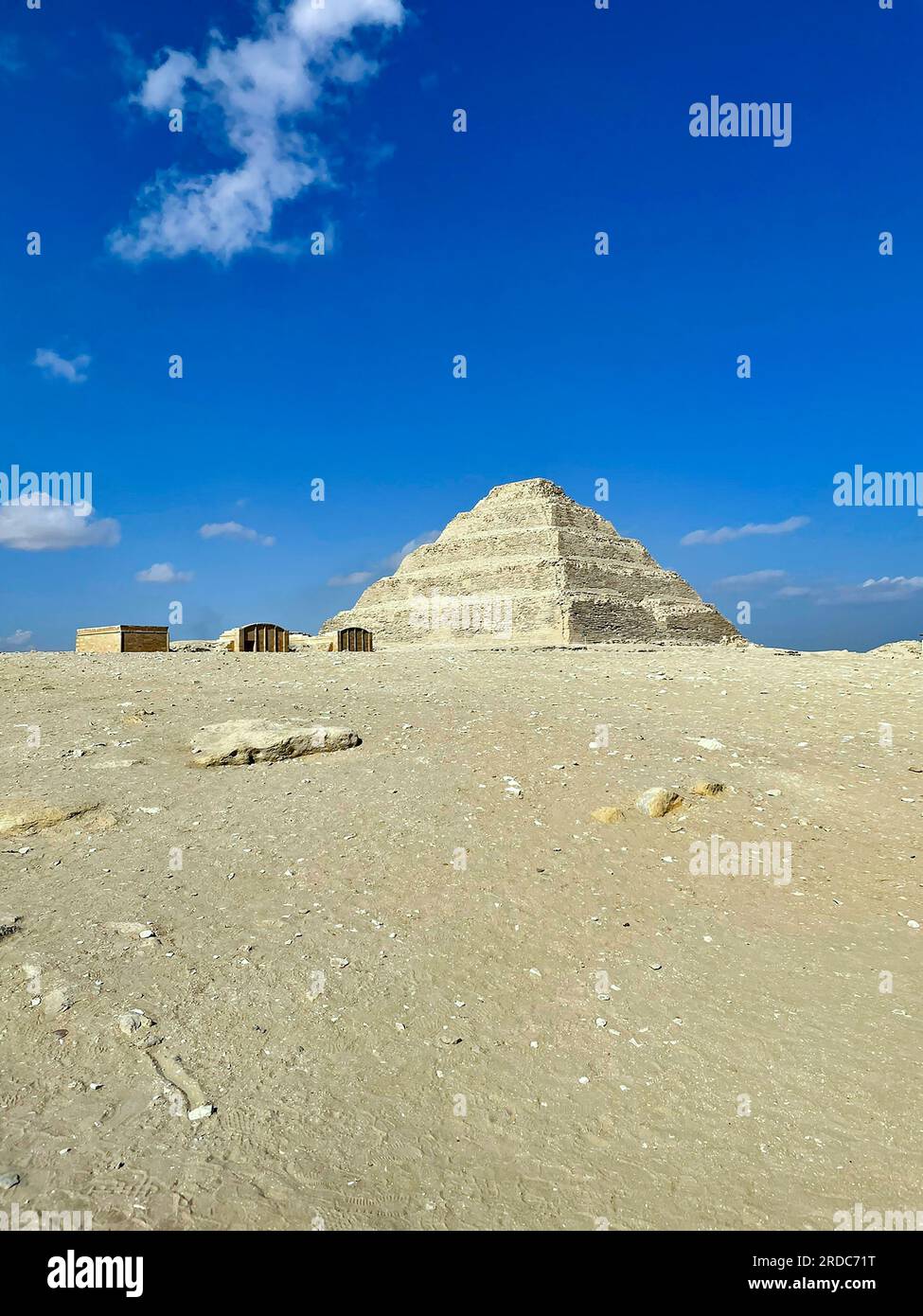 view to scenic pyramid in Sakkara, Egypt Stock Photo - Alamy