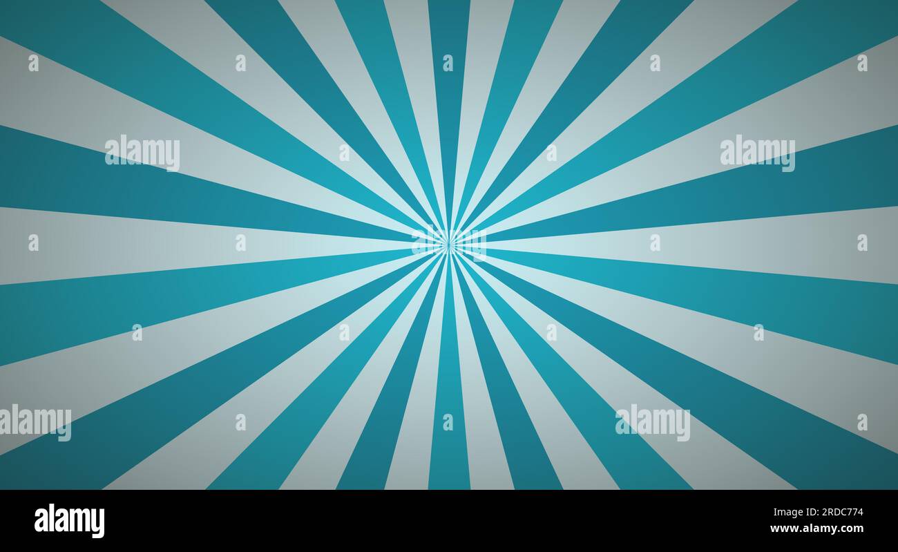 Retro light blue ray burst hi-res stock photography and images - Alamy