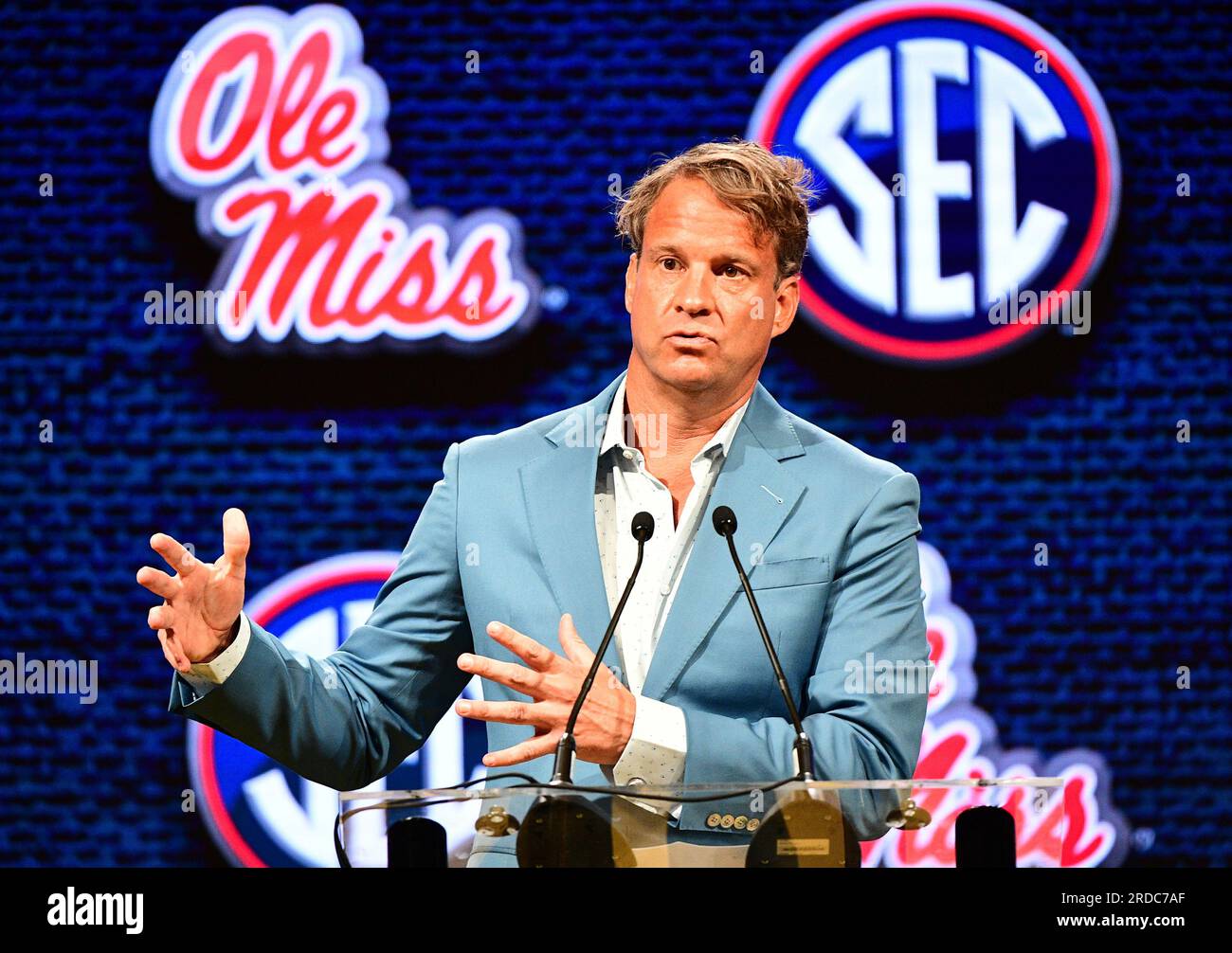 Nashville, Tennessee, USA. 20th July, 2023. Ole Miss head football ...