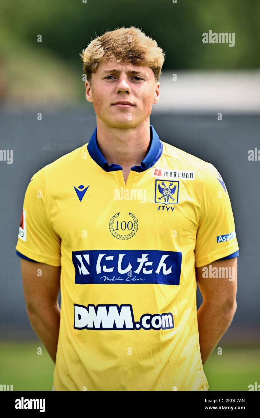 Sint Truiden, Belgium. 20th July, 2023. STVV's Rein Van Helden poses for a portrait picture at ...