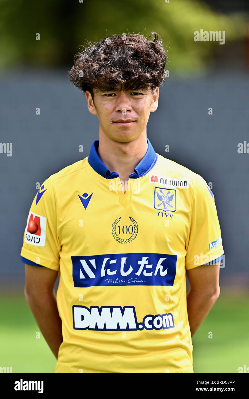 Sint Truiden, Belgium. 20th July, 2023. STVV's Ryotaro Ito poses for a ...