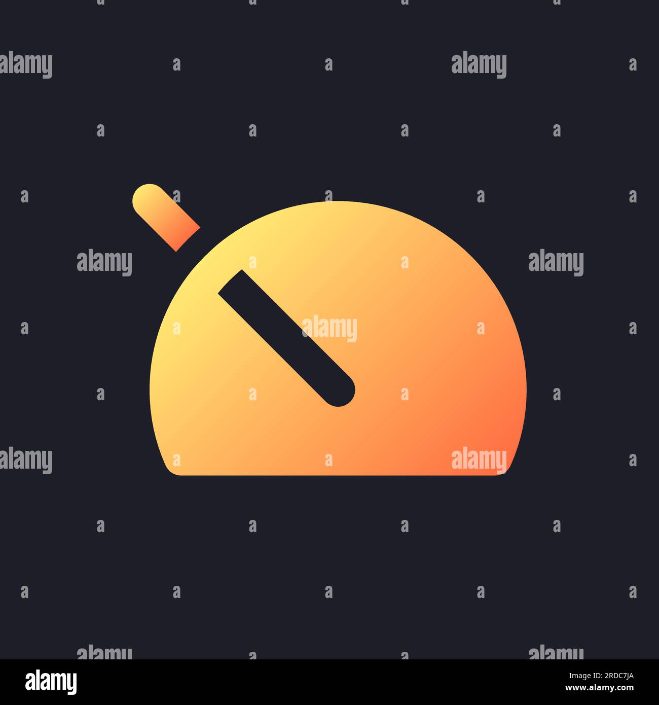 Slow down orange solid gradient ui icon for dark theme Stock Vector ...