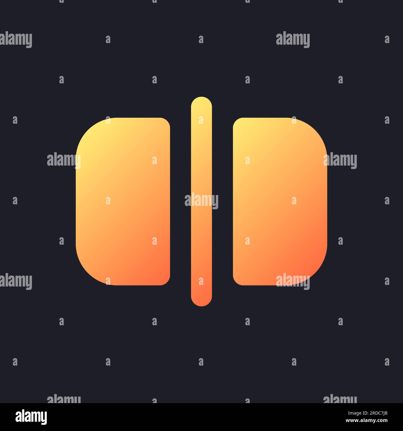 Split orange solid gradient ui icon for dark theme Stock Vector Image & Art - Alamy