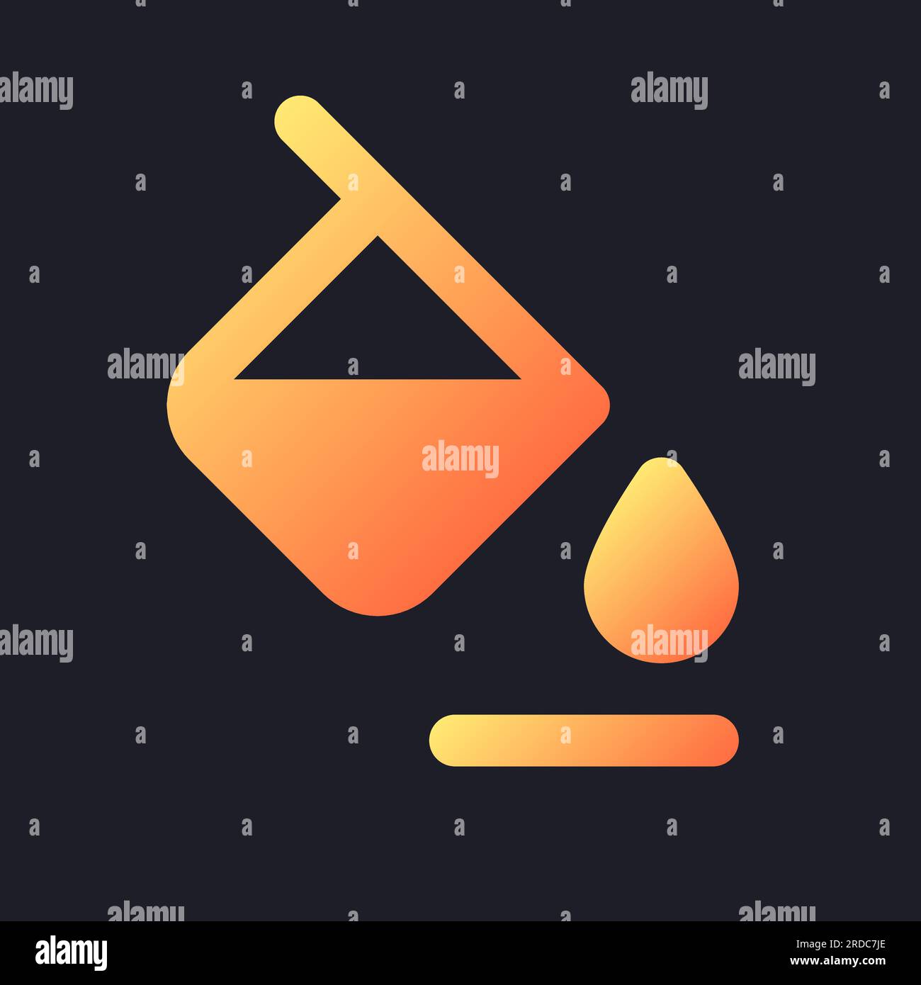 Background color orange solid gradient ui icon for dark theme Stock ...