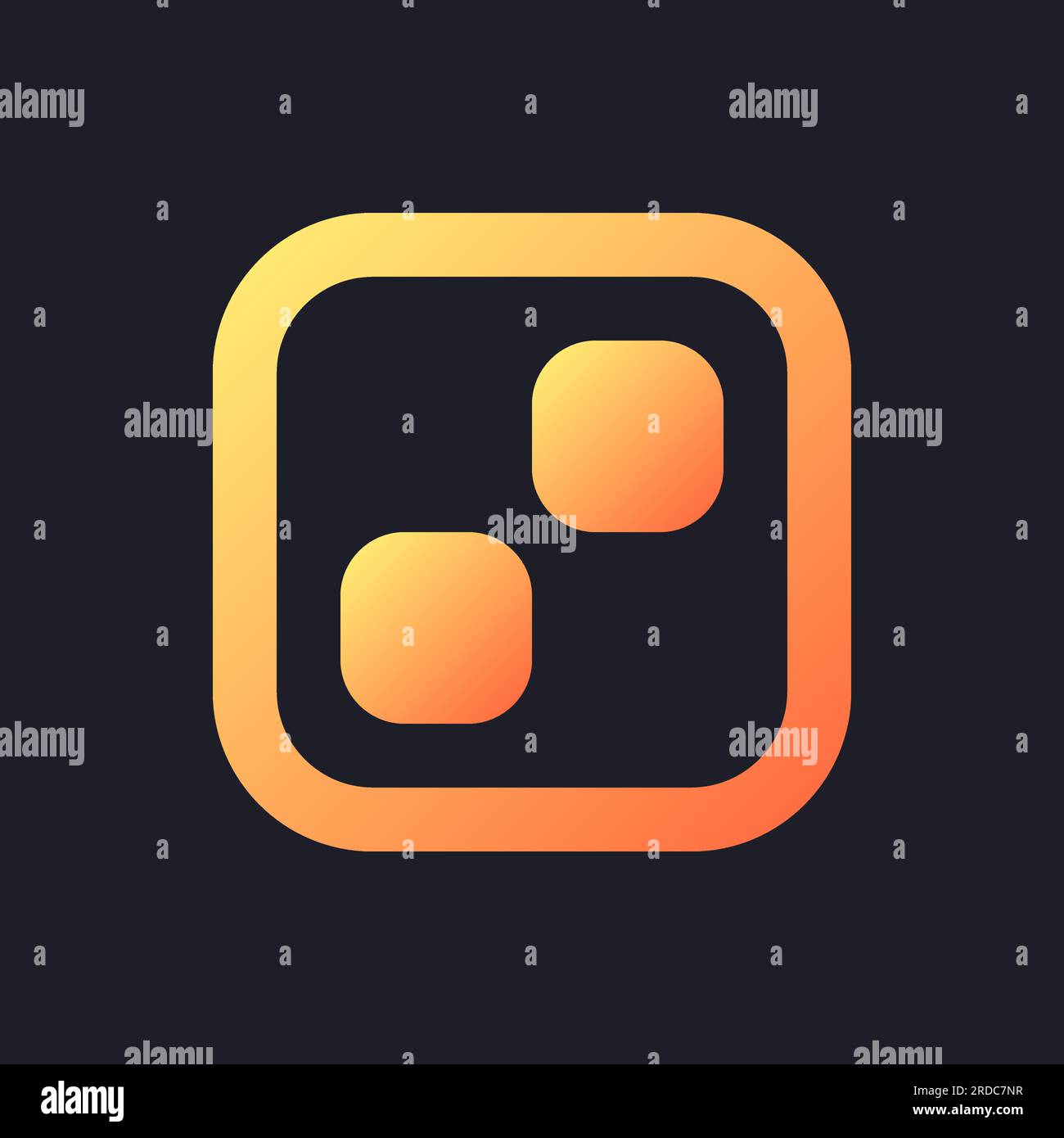 Pixelated transition effect orange solid gradient ui icon for dark theme Stock Vector Image ...