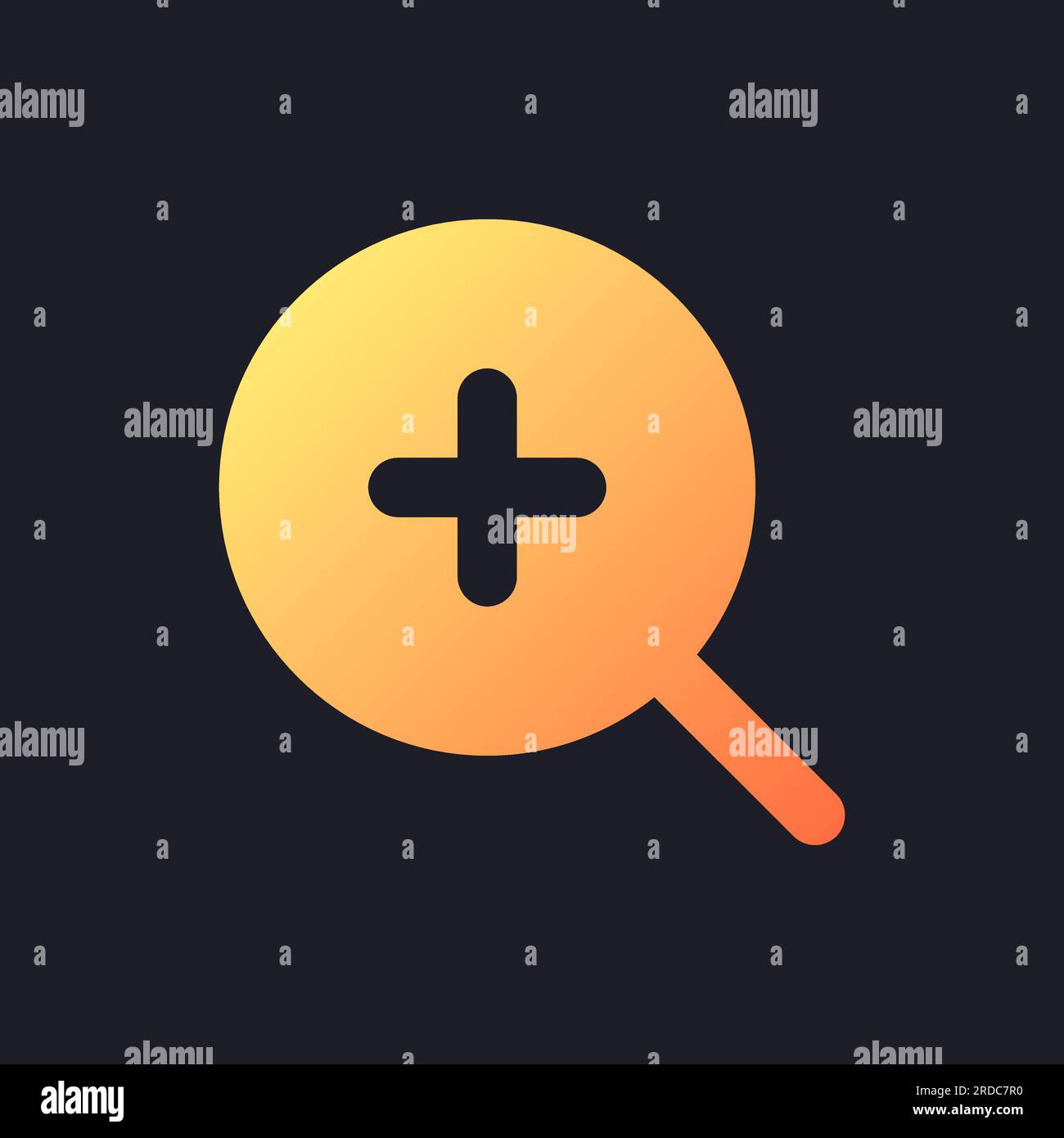 Zoom in transition orange solid gradient ui icon for dark theme Stock Vector Image & Art - Alamy