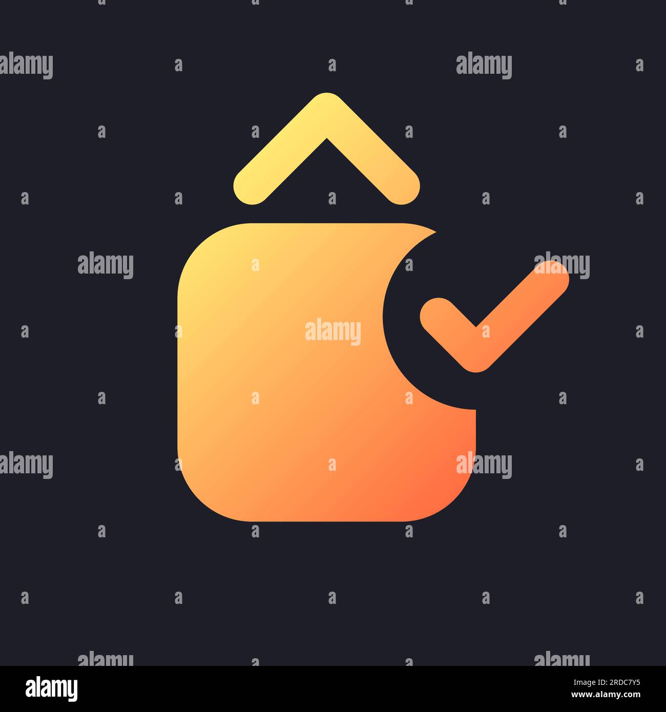 Jump animation applying orange solid gradient ui icon for dark theme ...