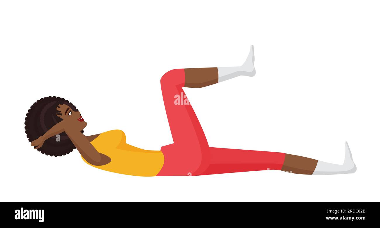 Fitness trainer abc workout. Sport training, aerobics coach, gym ...