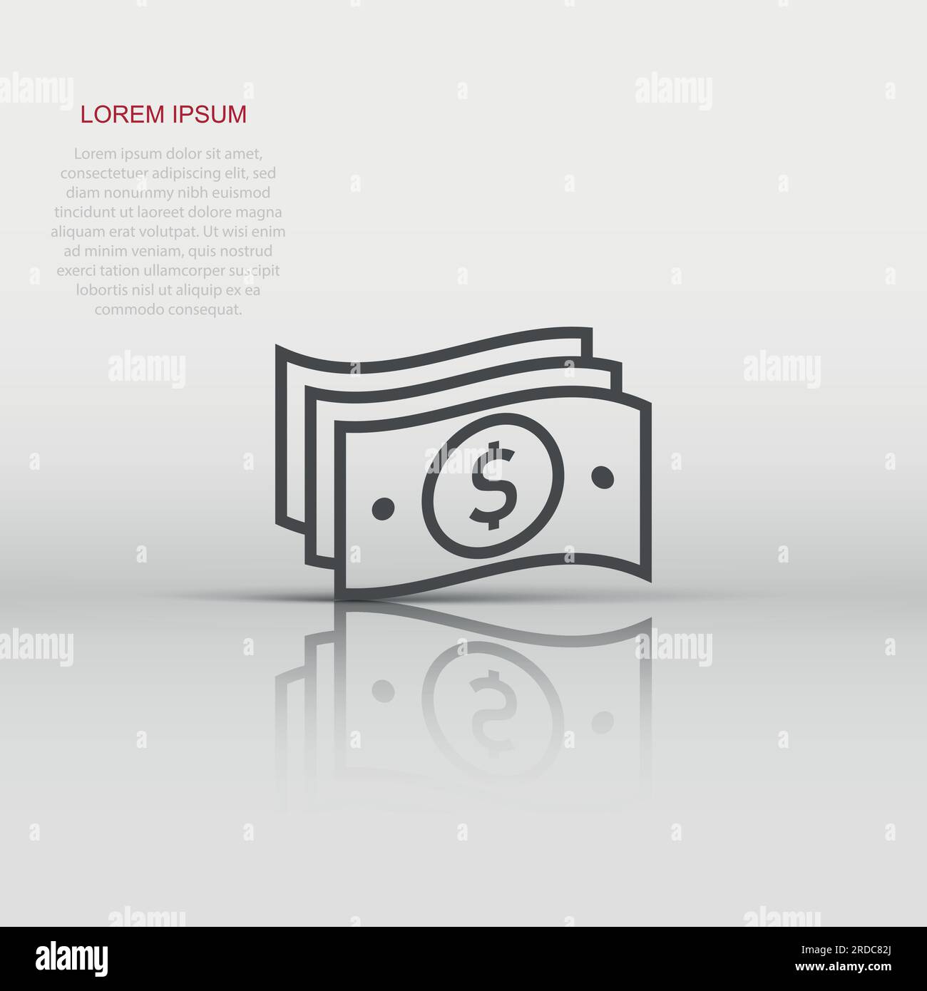 Money stack icon in flat style. Exchange cash vector illustration on ...