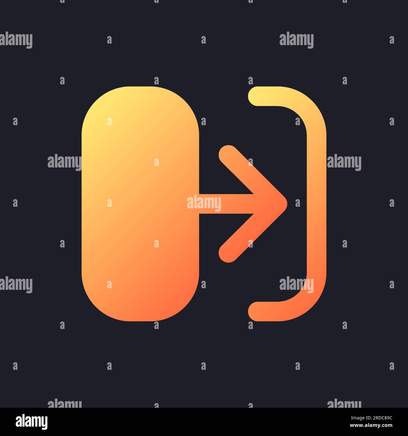 Transition orange solid gradient ui icon for dark theme Stock Vector Image & Art - Alamy