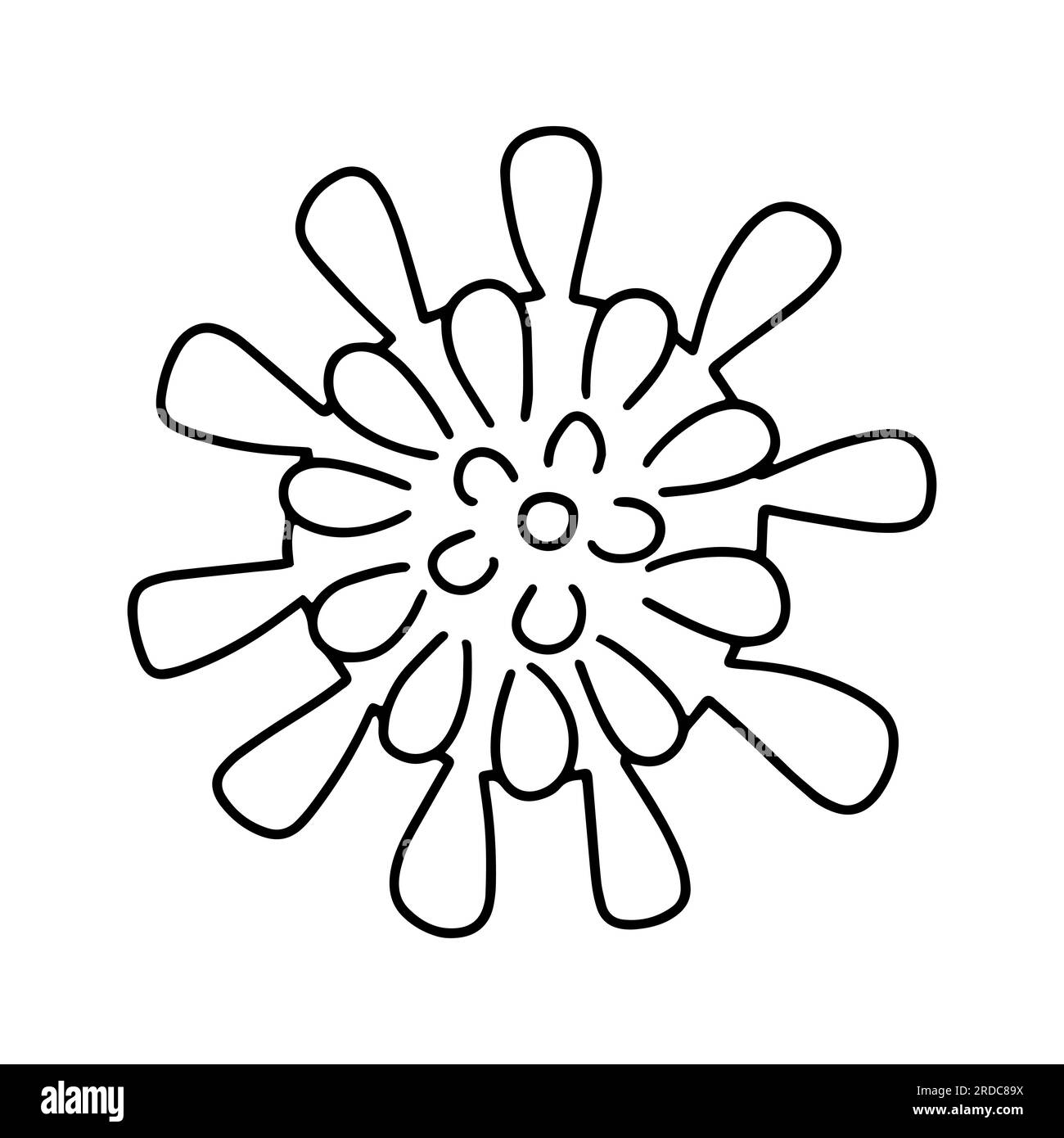 Illness disease bacteria doodle Cut Out Stock Images & Pictures - Alamy