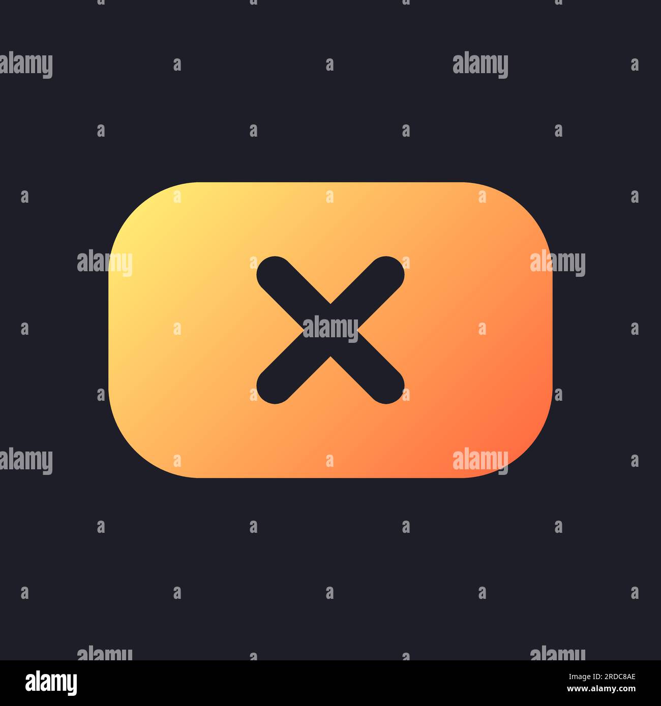 Remove background orange solid gradient ui icon for dark theme Stock ...
