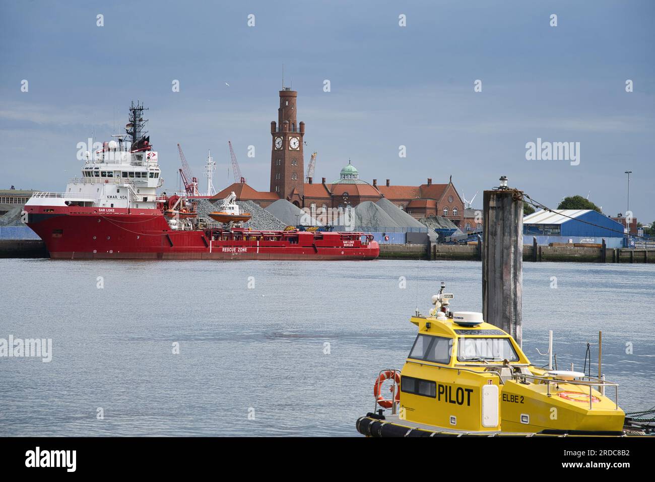 View to Steubenhoeft, Steubenhöft, Hafen, Harbour, Nordsee, North sea ...