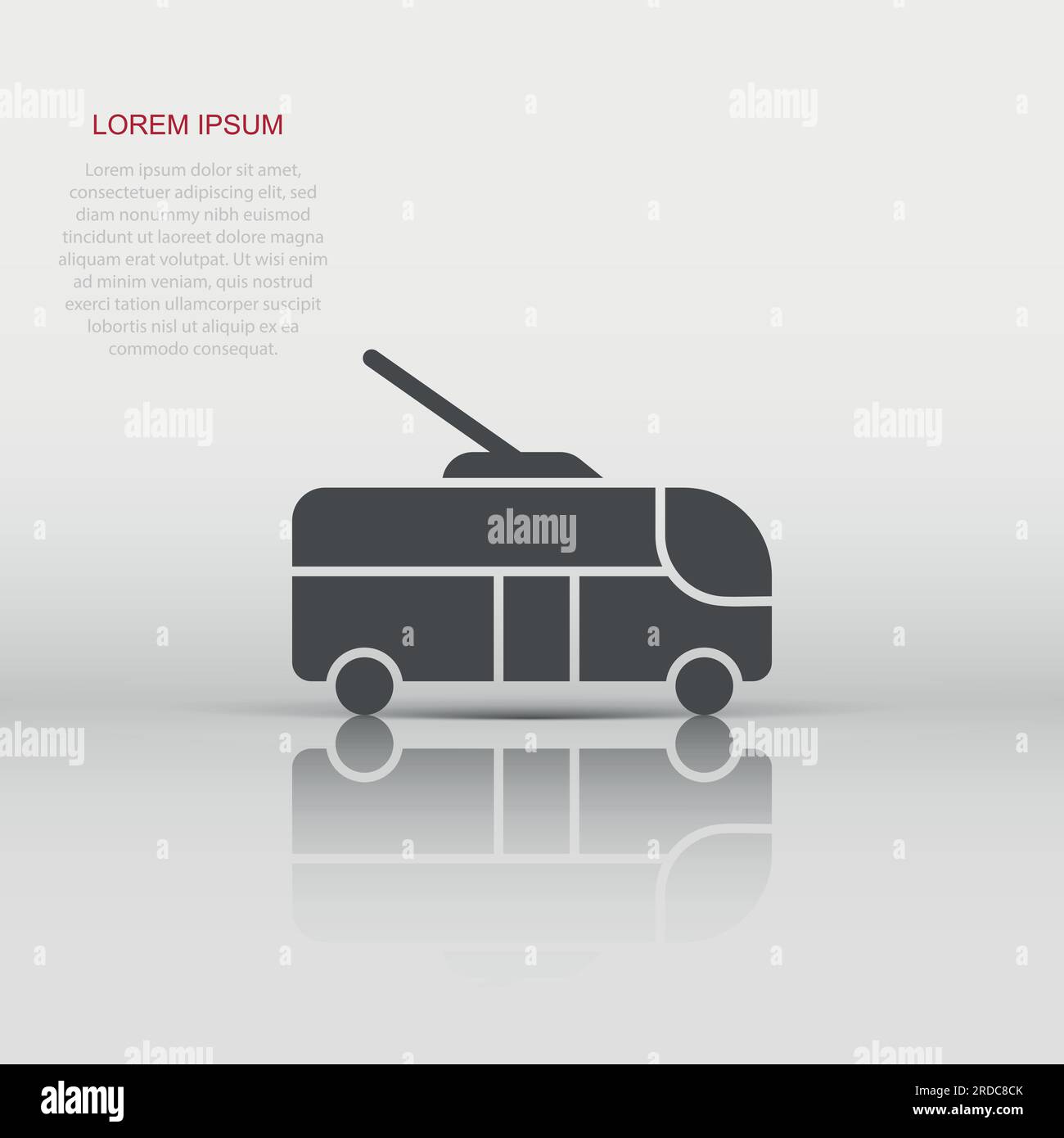 Trolley bus transportation in Stock Vector Images - Alamy