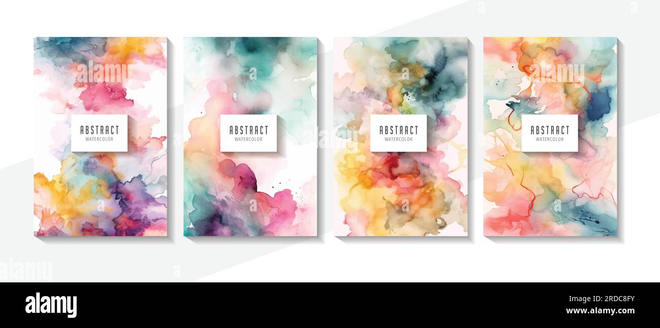 Abstract soft color pastel watercolor background Stock Vector Image ...