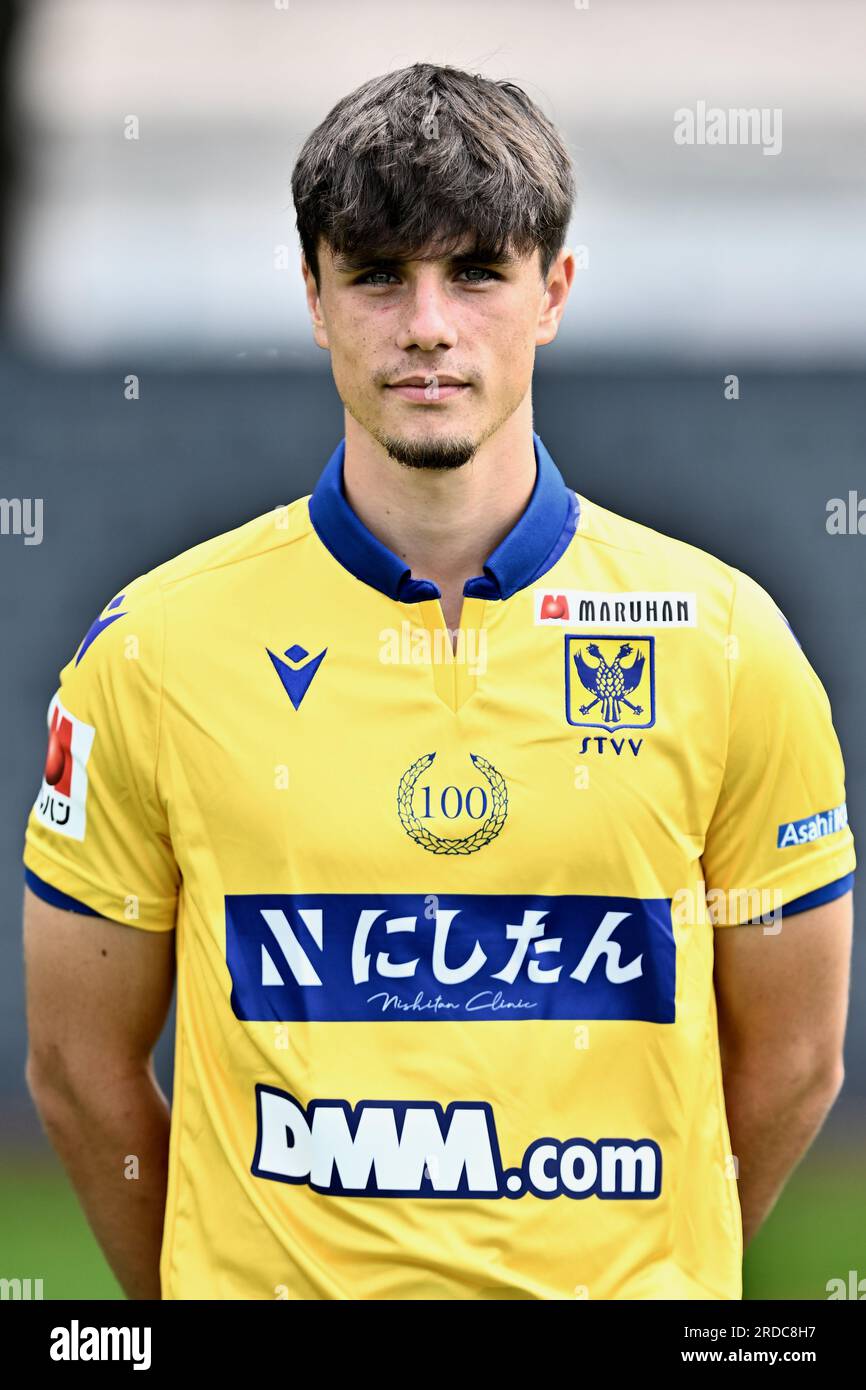 Sint Truiden, Belgium. 20th July, 2023. STVV's Ryan Lenoir poses for a portrait picture at the ...