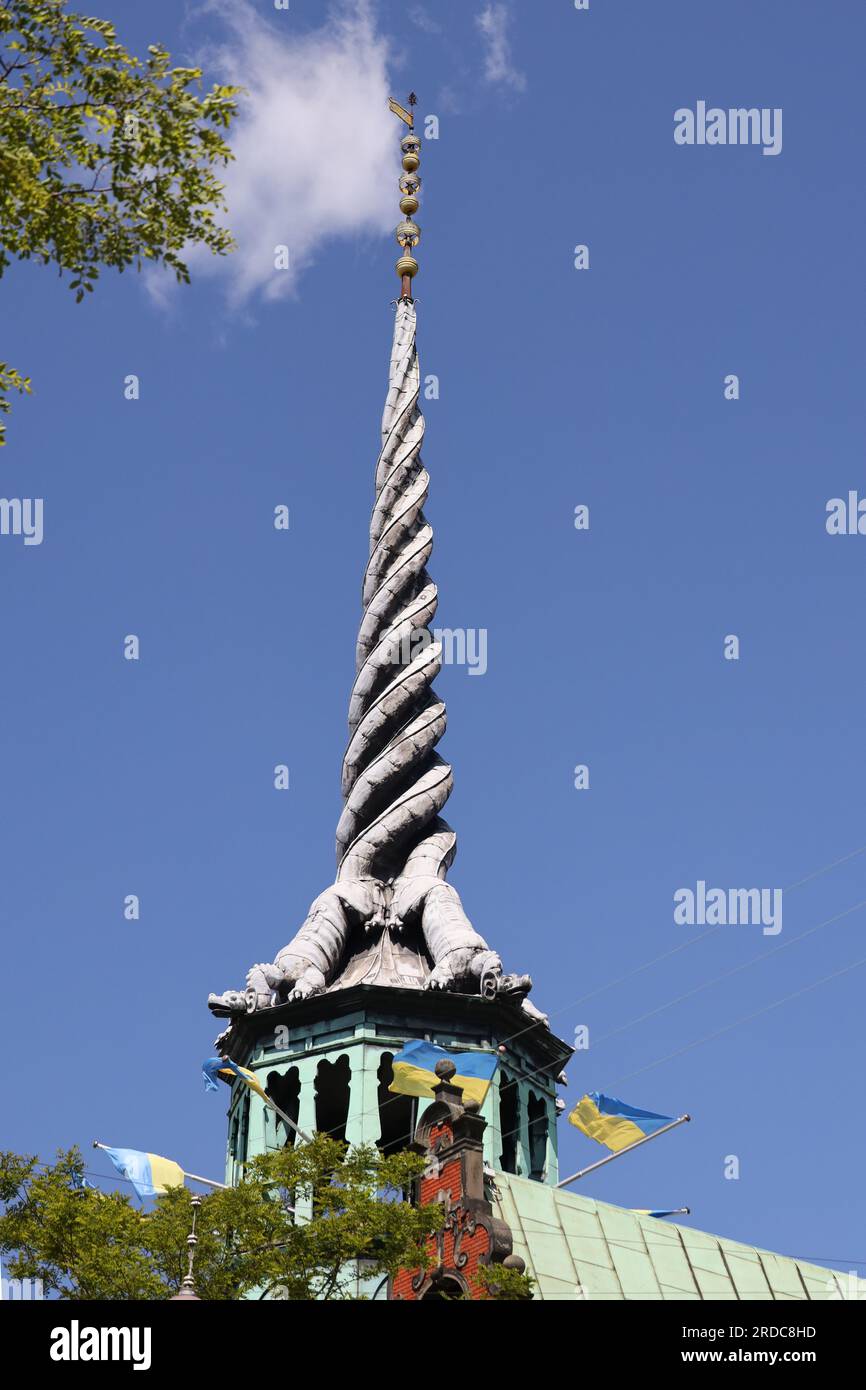 Copenhagen's distinctive old stock exchange building Stock Photo - Alamy