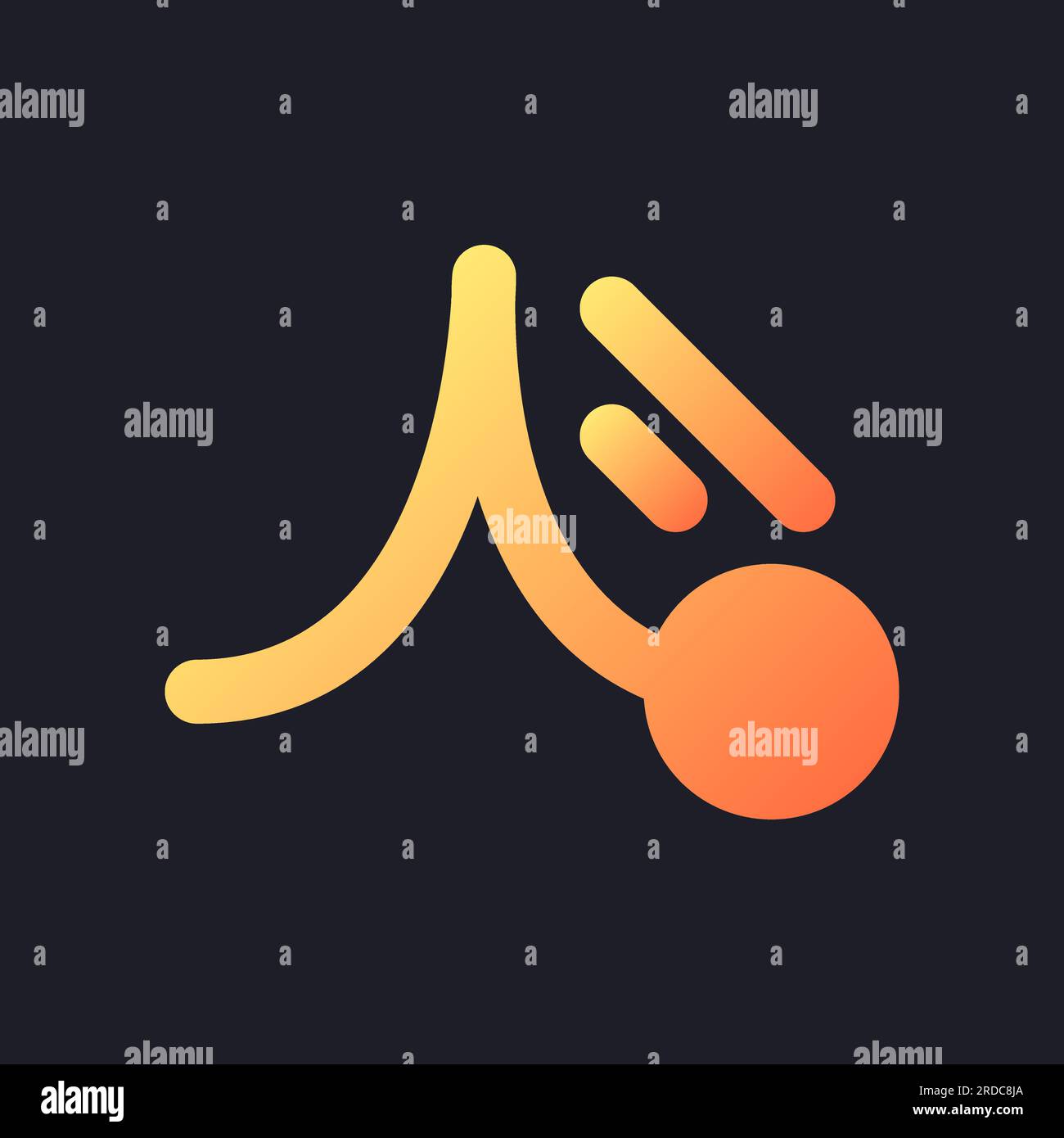 Animation orange solid gradient ui icon for dark theme Stock Vector ...