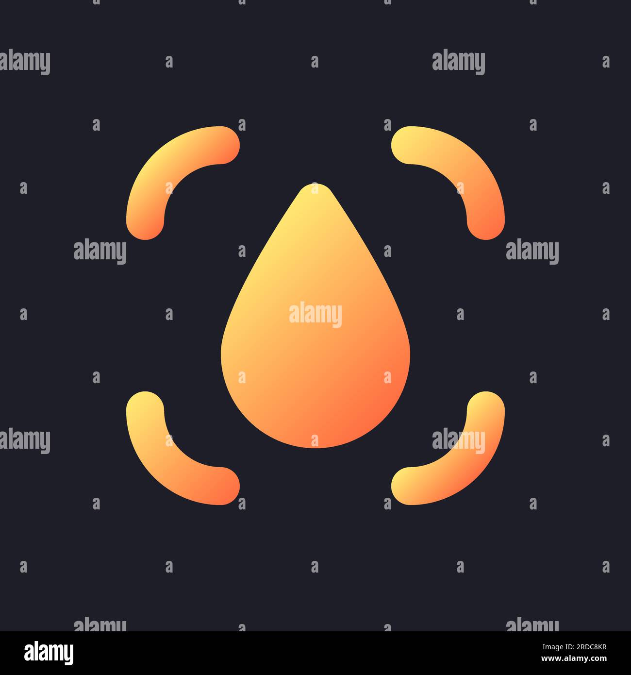 Blur transition orange solid gradient ui icon for dark theme Stock ...