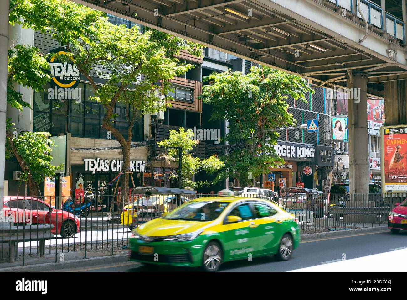 Bangkok, Thailand - June 29, 2023 : Silom road central shopping and ...