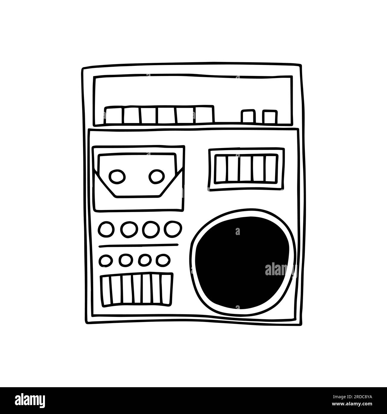 Tape recorder sketch Cut Out Stock Images & Pictures - Alamy