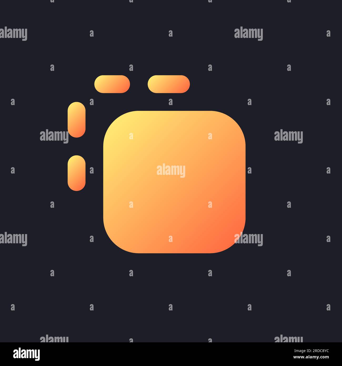 Dissolve orange solid gradient ui icon for dark theme Stock Vector Image & Art - Alamy
